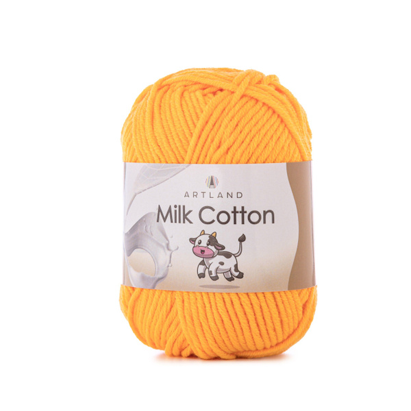Пряжа Artland Milk Cotton 5 мотков (100 м, 50 гр), цвет 04 Желток ...