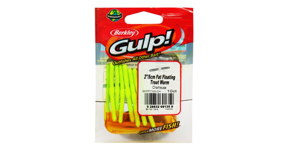 Имитация червя Berkley Gulp! Alive! Fat Floating Trout Worm 2"/5см ...
