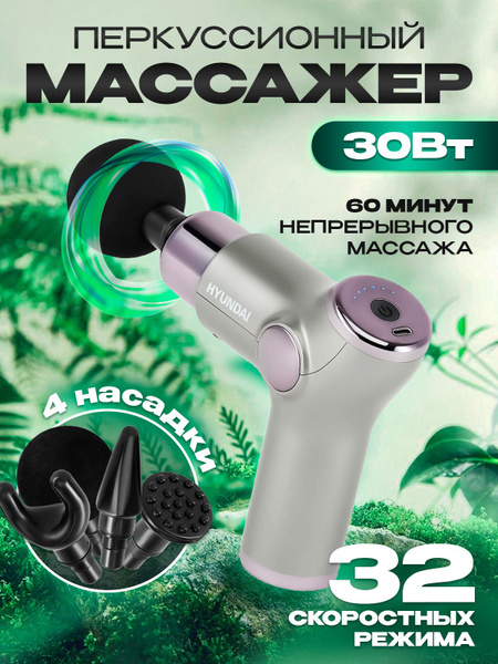 Массажер для тела Перкуссионный 4 насадки - купить с доставкой по ...