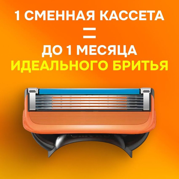 Gillette Fusion 5 Сменные лезвия кассеты для бритвы 6 штук Насадки для ...