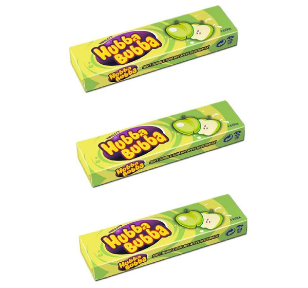 Жевательная резинка Wrigley's Hubba Bubba Atomic Apple со вкусом яблока ...