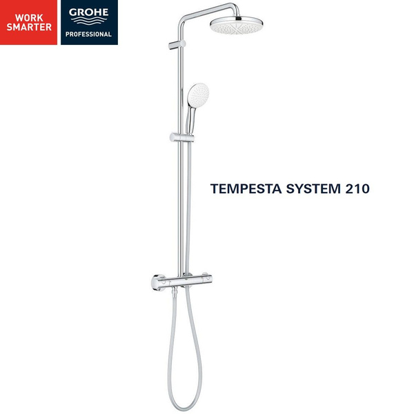 Душевая система для GROHE Tempesta System 210 с термостатом хром/белая ...