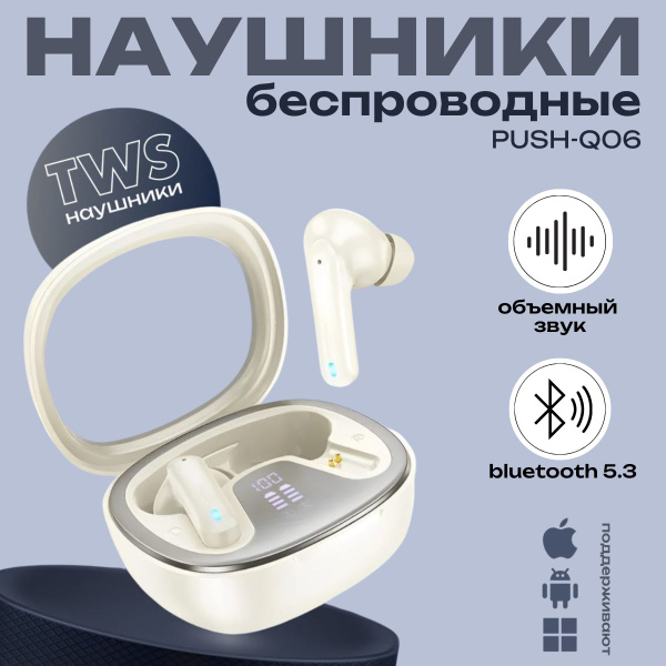 Наушники Вкладыши PushBox беспроводные - купить по доступным ценам в интернет-магазине OZON ...