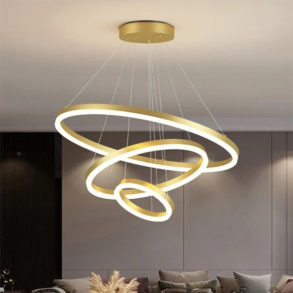 Подвесная светодиодная люстра 3 кольца 40*60*80 V bottom brass купить ...