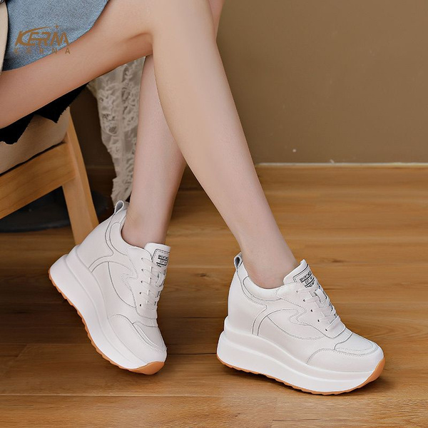 Кроссовки Женский KERNA Кожа Бег, Туризм, размер 37 R (средняя) На любой сезон Шнурки Каблук ...