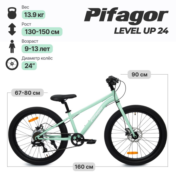 Велосипед Pifagor Level Up 24 - купить с доставкой по выгодным ценам в ...