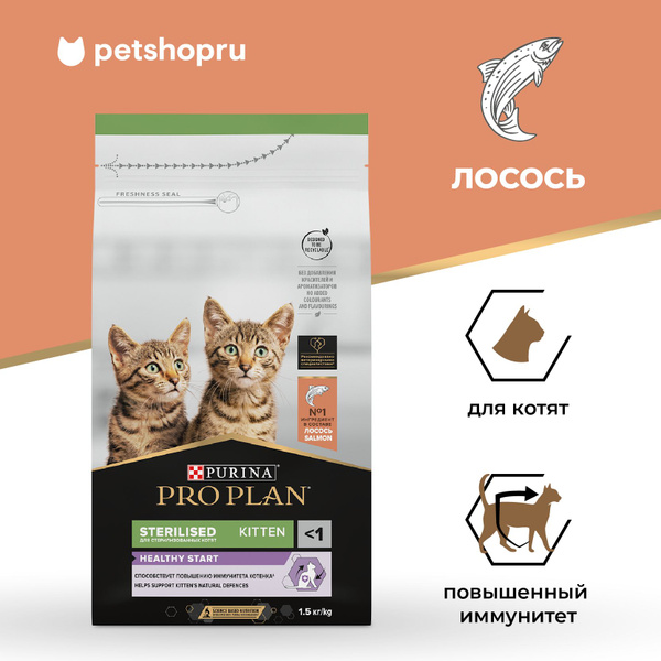 Сухой корм PRO PLAN Sterilised HEALTHY START для стерилизованных котят ...