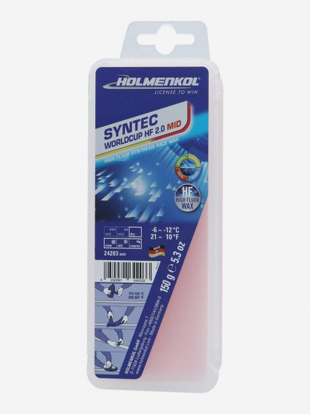 Мазь скольжения Holmenkol Syntec WorldCup HF 2.0, 150 г красный купить ...