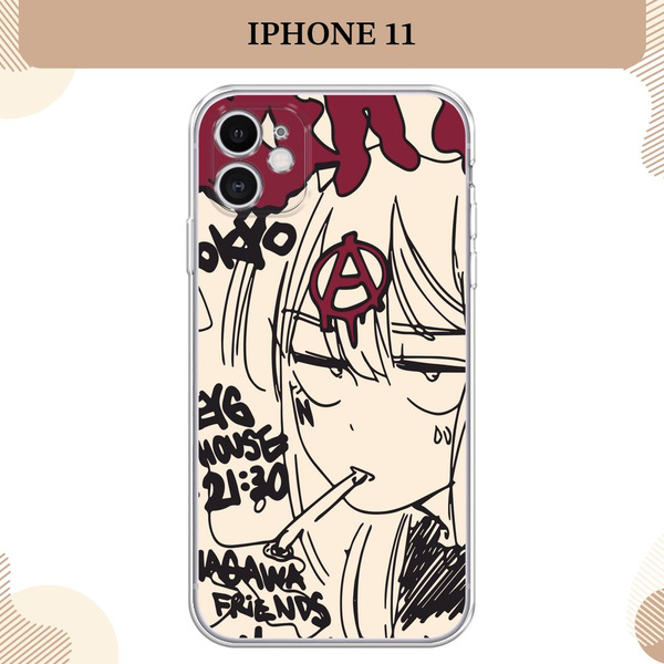 Силиконовый чехол на Apple iPhone 11 / Айфон 11 аниме, Anime doodle ...