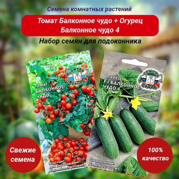 Томаты, Огурцы Семена СеДек Набор для подоконника - купить по выгодным ...