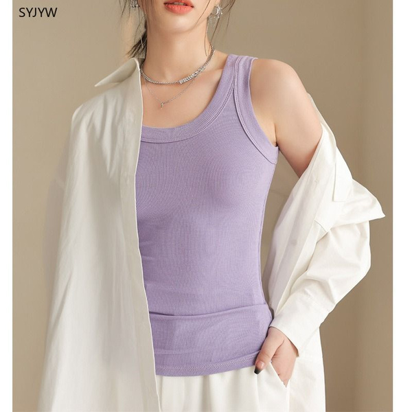 Майка Женский SYJYW фиолетовый, размер 44 Спандекс Повседневный Альпинизм, Бодибилдинг Китай ...