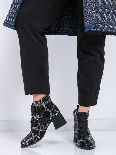 Ботильоны Женский Ascalini черный, размер 40 Демисезон 9 Стандартный средний (до 9 см) Россия ...