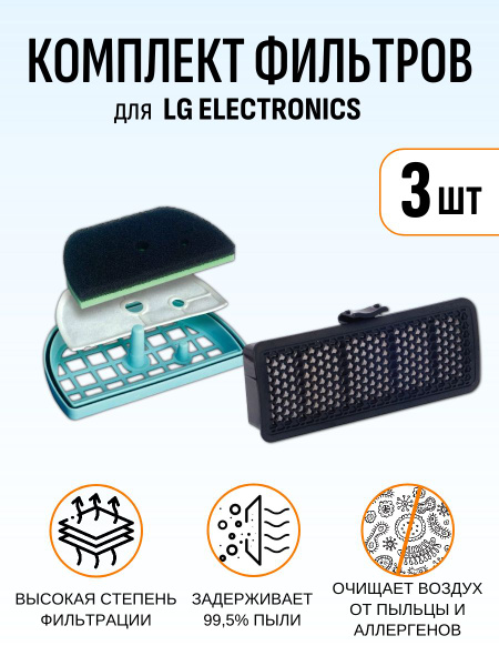 Комплект фильтров для пылесоса LG ELECTRONICS серий Ellipse Cyclone ...