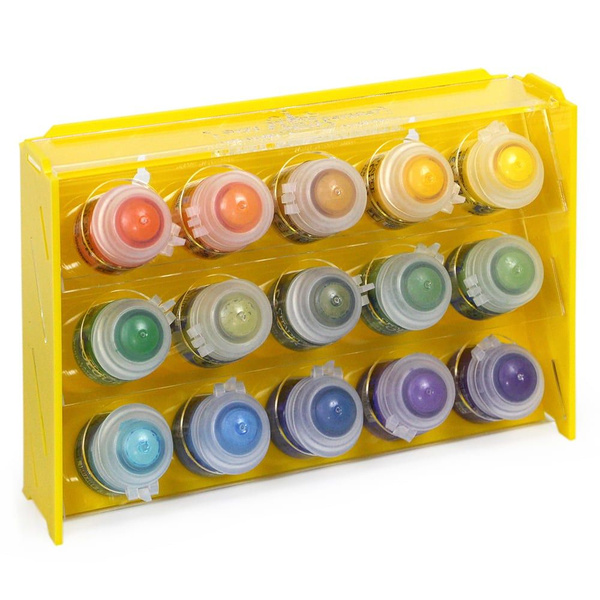 Подставка пластиковая OW жёлтая для красок 15 баночек Mk-1 (Citadel) - купить с доставкой по ...