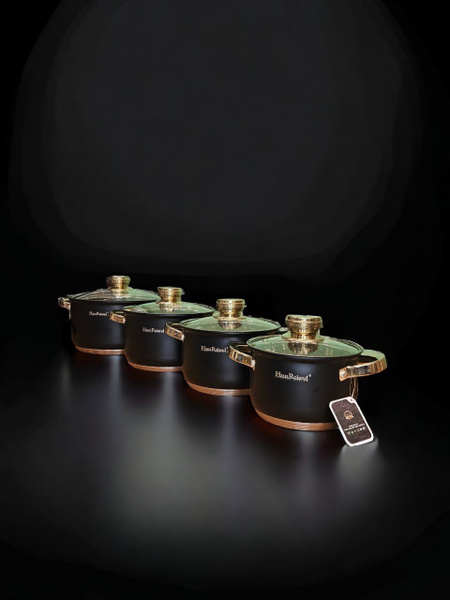 Haus Roland Набор кастрюль набор кастрюль, Нержавеющая сталь, Стекло, 2 ...