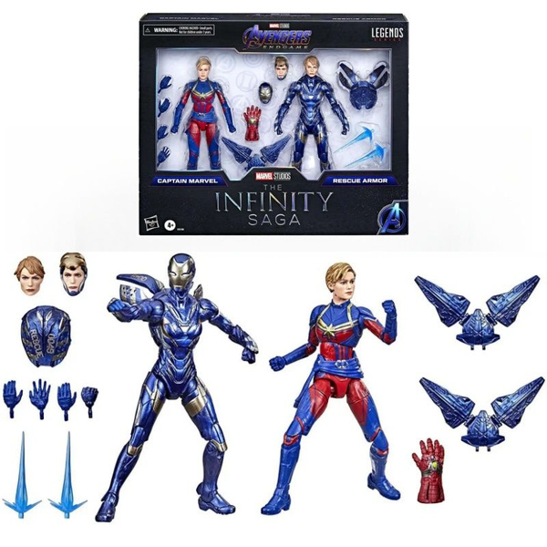 Avengers Endgame Marvel Legends Captain Marvel Rescue Armor Action Figure 2 Pack The Infinity Saga OZON