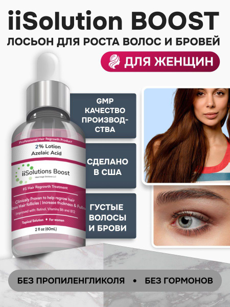 iiSolutions 2% лосьон для роста волос / Сыворотка против выпадения/ для ...