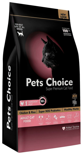 Корм Pets Choice Super Premium Chicken&Rice для кошек, с курицей, 1.5 кг - купить с доставкой по ...