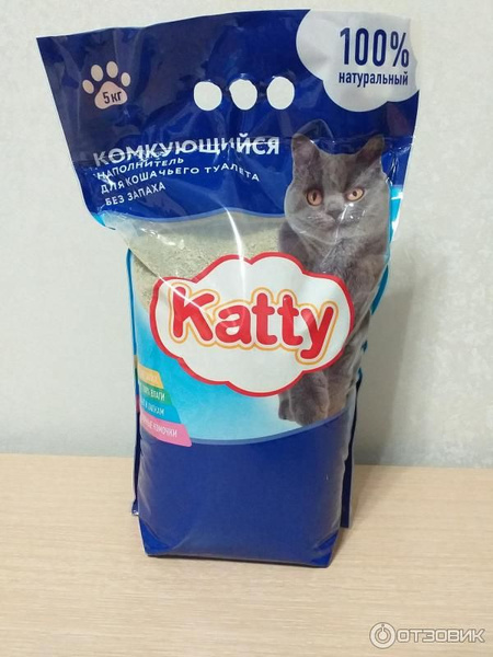 Наполнитель для кошачьего туалета Katty комкующийся 5 кг - купить с ...