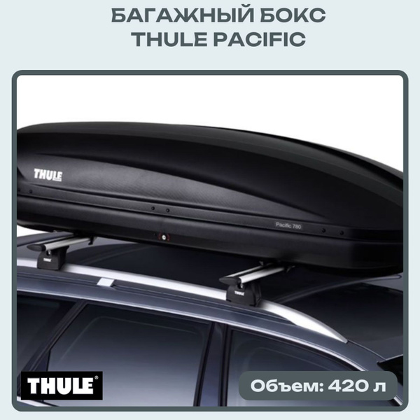 Бокс Thule Pacific (780) 420 л (196х78х45 см) - антрацит, dual side ...