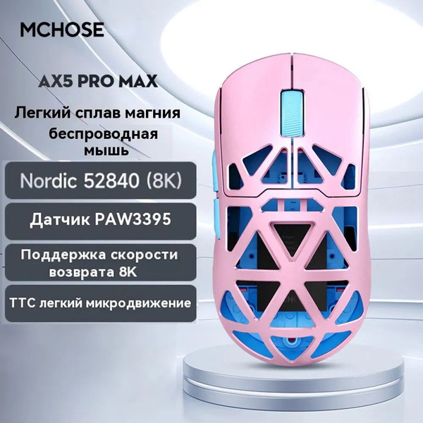 Мышь MCHOSE AX5 Pro Max AX5 Pro Max, розовый - купить по выгодной цене ...
