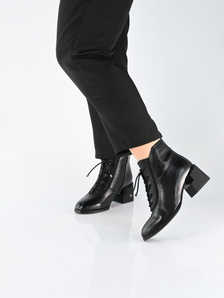 Ботильоны Женский Ascalini черный, размер 38 Демисезон 9 Стандартный средний (до 9 см) Россия ...