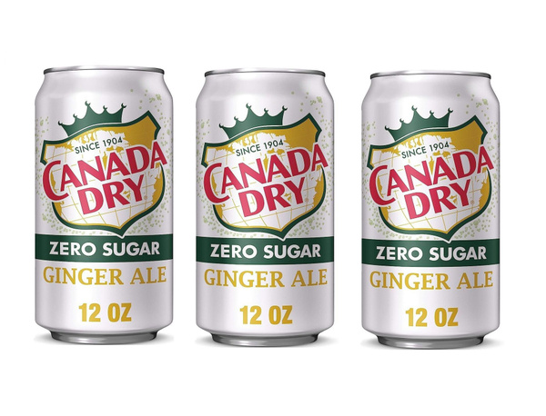 Напиток газированный Canada Dry Ginger Ale Zero Sugar, 355 мл х 3 шт ...