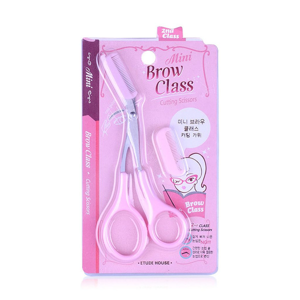 Ножницы для бровей из нержавеющей стали с расческой Изогнутый триммер ...