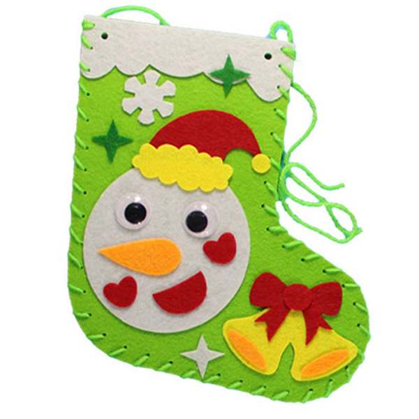 Поделка из Фетра Новогодний носок / Украшение на елку / Подарок на ...
