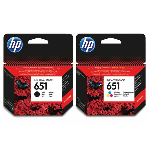 Расходник для печати HP 651, Черный (black), Набор CMY, для струйного ...