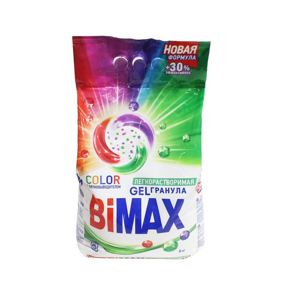 BiMAX Стиральный порошок 6000 г 40 стирок Для цветных тканей купить на OZON по низкой цене ...