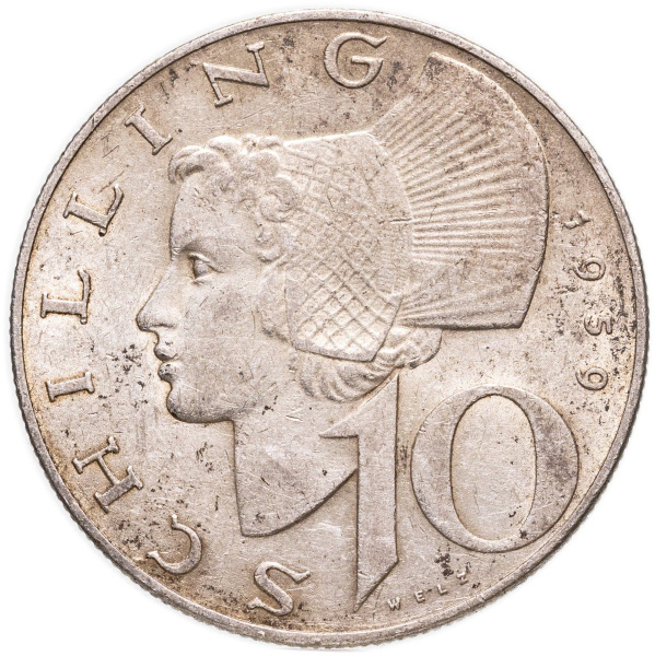 Австрия 10 шиллингов shillings 1957-1973, Серебро 640, в сохранности XF купить на OZON по низкой ...