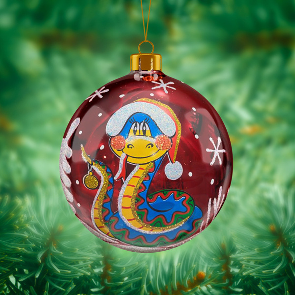 Елочный шар Ёлочка "Символ года 2025", диаметр 7.5 см, купить по ...