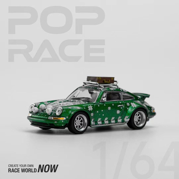 Машинка POP Race 1/64 Porsche 964 SINGER CHRISTMAS EDITION 2023 green ...