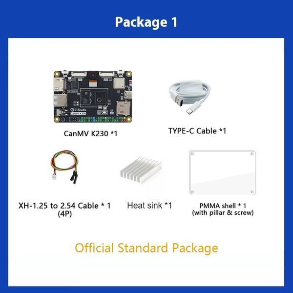 Характеристики CanMV K230 AI платформа разработки с встроенным модулем камеры K210 ...