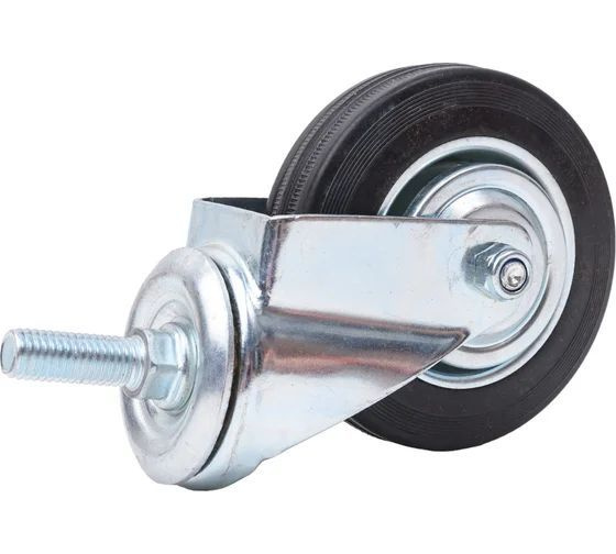 Колесо промышленное поворотное с роликовым подшипником на резьбе без тормоза (D100 мм; М12) Tech ...