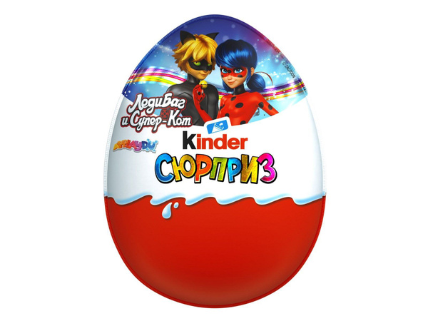 Большое шоколадное яйцо Kinder Сюрприз Maxi серия "Леди Баг" для детей ...
