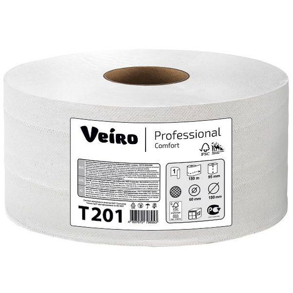 Veiro Professional Туалетная бумага Comfort Т201, однослойная, 1 шт. купить на OZON по низкой ...
