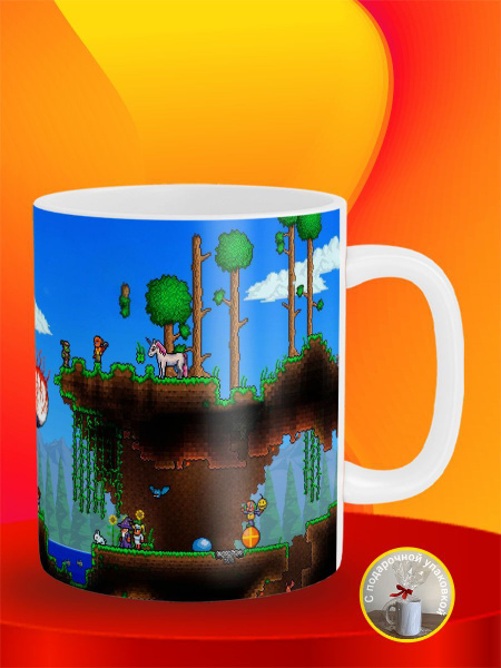 Кружка Geek Merch "Террария Скриншот с Глазом Ктулху Terraria", 330 мл ...
