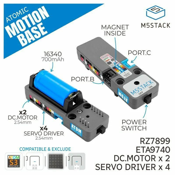M5Stack Atomic Motion Base сервопривод постоянного тока с многоканальным сервоприводом/ STM32-1 ...
