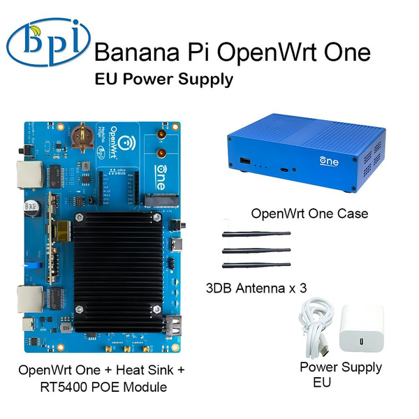 Banana Pi OpenWrt на базе MediaTek MT7981B, 1 ГБ DDR4, 256 МБ SPI NAND ...