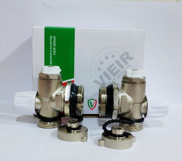 Концевой элемент для коллектора с краном Маевского 1" VIEIR VR1147(Комплект-2 шт) купить на OZON ...