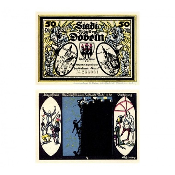 Нотгельд 50 пфеннигов 1921 Германия, Дёбельн, копия купить на OZON по низкой цене (1777431945)
