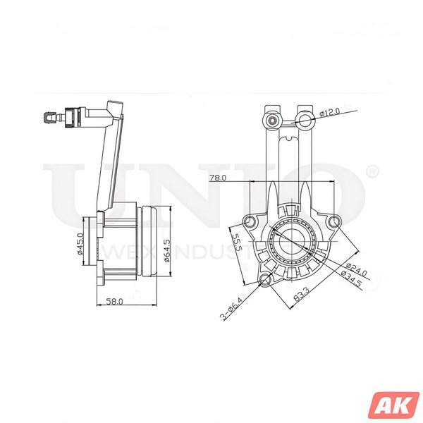 Муфта сцепления гидравлическая, для Форд Фокус I-III 98-, Мондео IV 07 ...