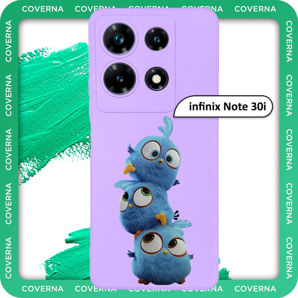 Чехол силиконовый с рисунком Angry Birds на infinix Note 30i, Инфиникс ...