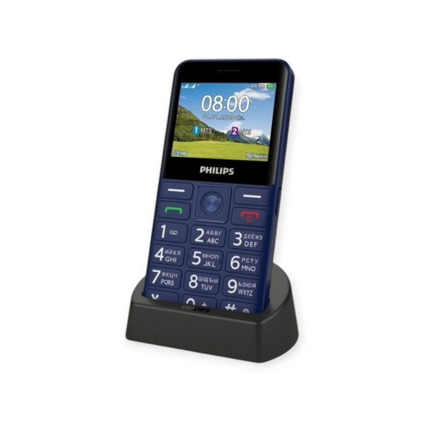 Philips Мобильный телефон e207, синий, черный купить на OZON по низкой цене (1815895092)