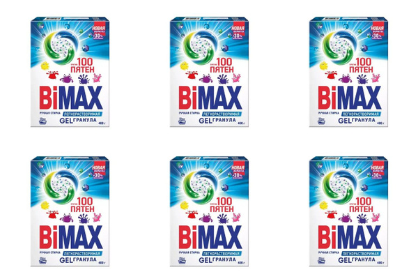 BiMAX Стиральный порошок "100 пятен", ручная стирка, 400 гр, 6 штук купить на OZON по низкой ...
