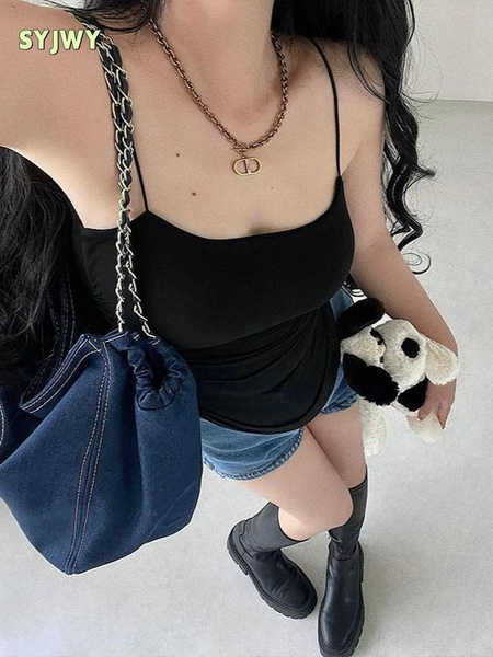 Майка бельевая Женский SYJWY черный Полиэфирное волокно Повседневный, размер 58 Китай купить c ...