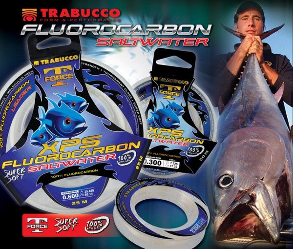Флюорокарбоновая леска для рыбалки TRABUCCO T-FORCE XPS FLUOROCARBON SALTWATER по 50 м купить c ...
