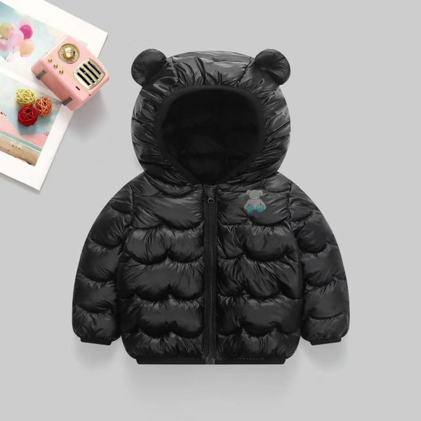 Куртка Мальчики, Девочки THANHDAT черный Полиэстер, размер 98, 104 Длинный Демисезон оверсайз ...